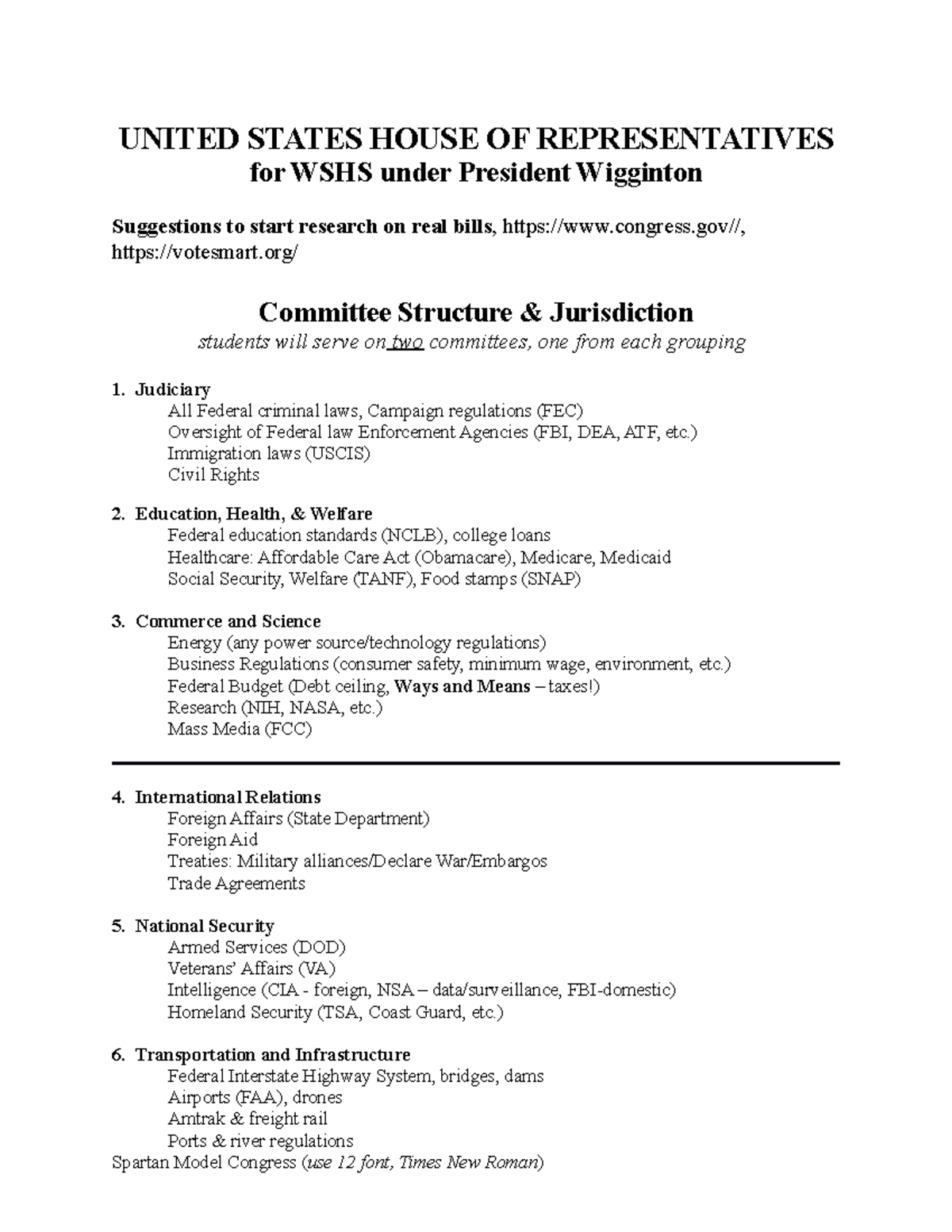 Mock Congress Committees Bill Persuasive Speech Templates Rubric ...