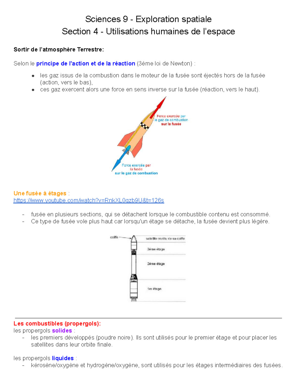 Sciences 9 - Exploration Spatiale: Utilisations Humaines de l'Espace ...
