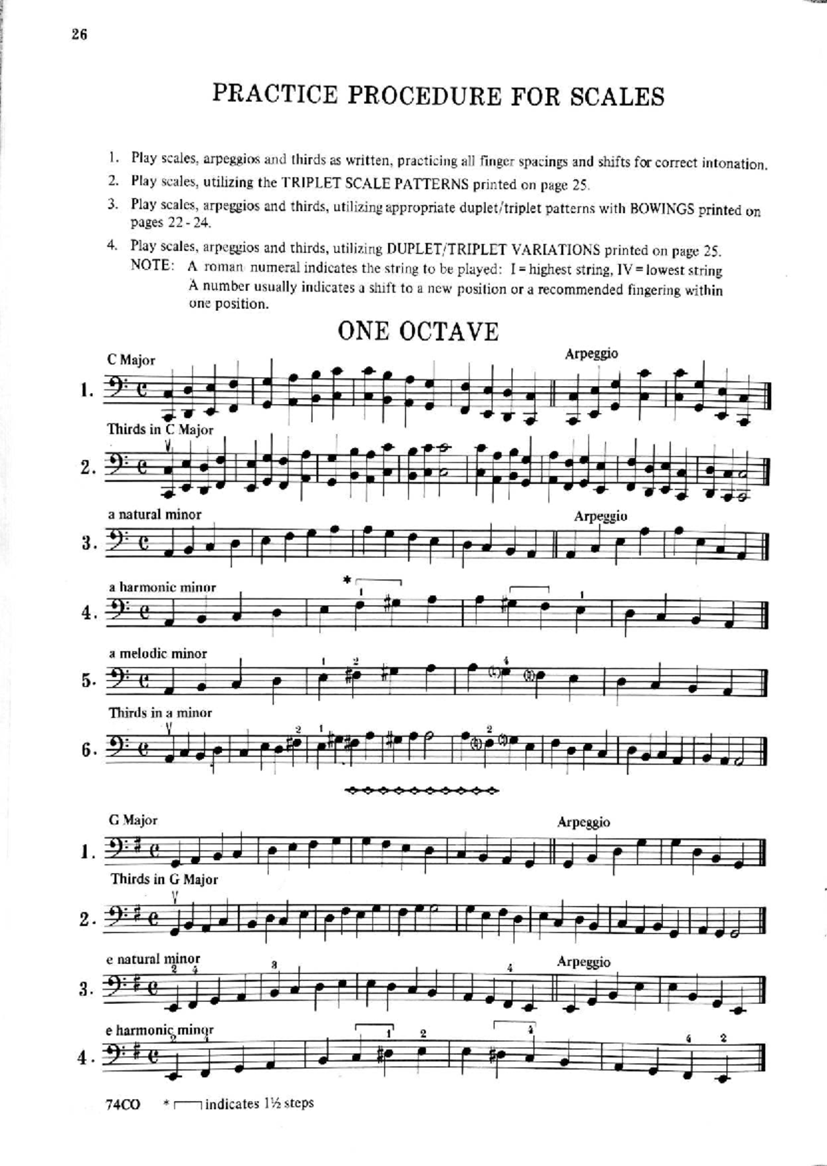 Cello Scales Practice Procedure: Arpeggios & Thirds Guide - Studocu