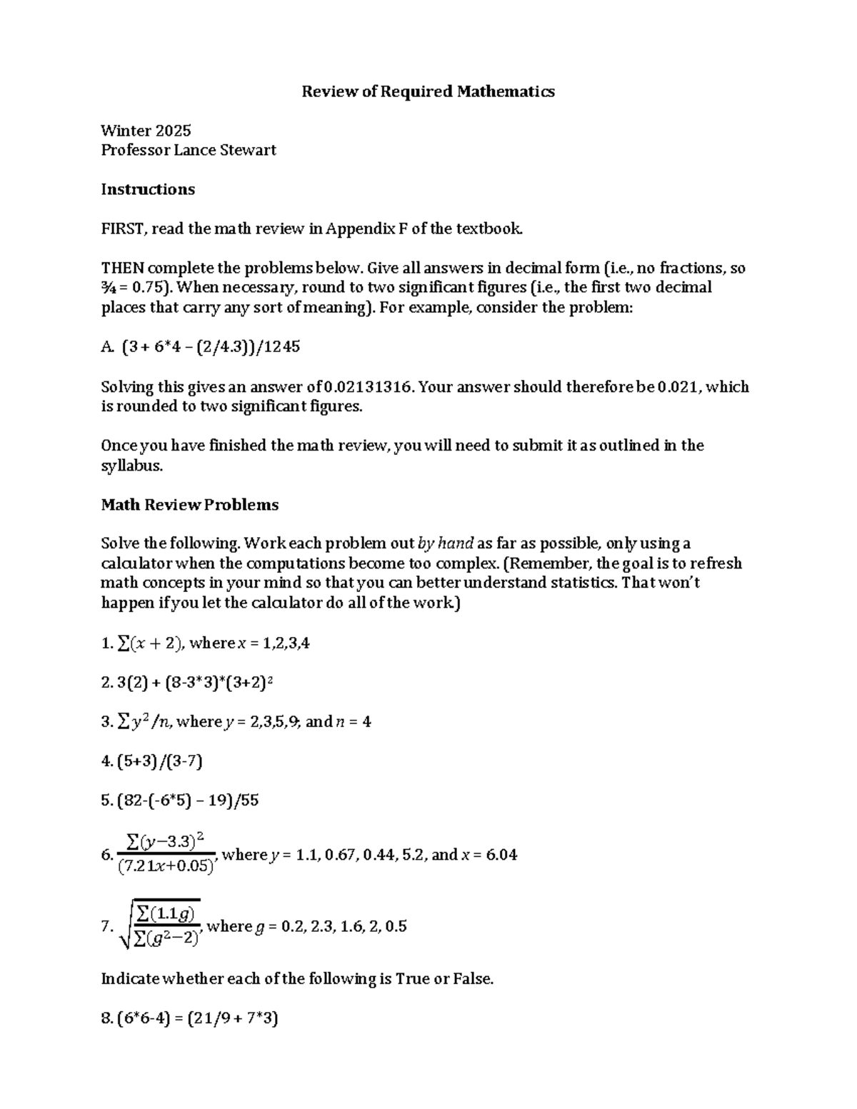 SOC222+math+review - Math review - Review of Required Mathematics ...