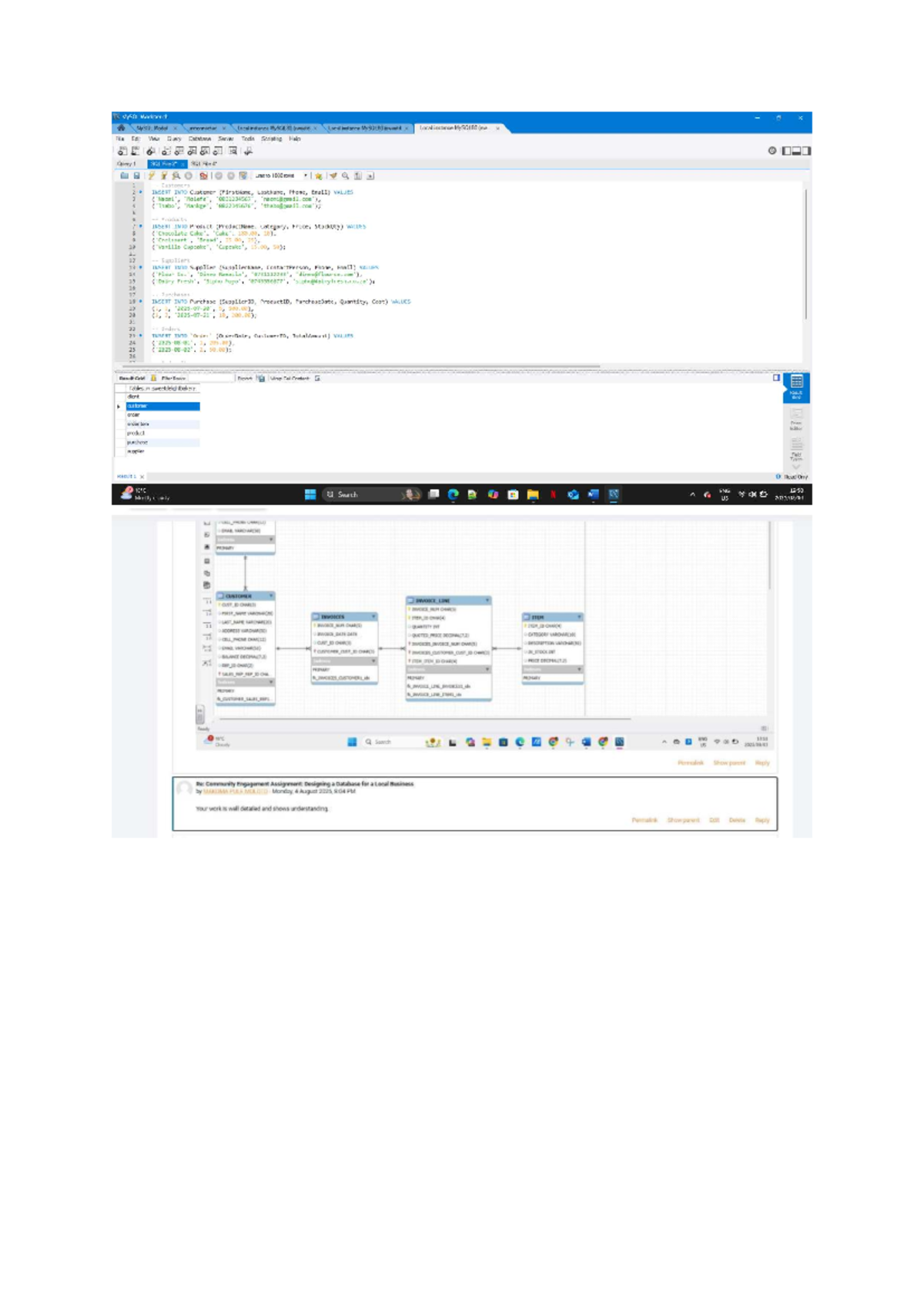 Database Assessment - Designing MySQL for Sweet Delight Bakery - Studocu