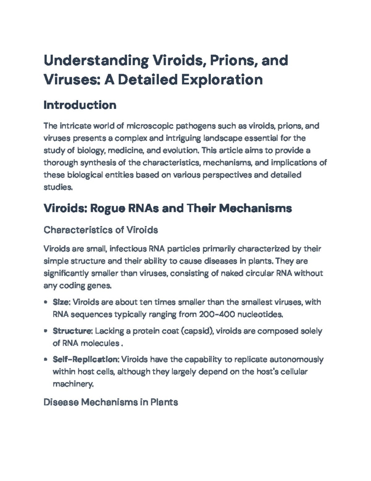 Understanding Viroids, Prions, and Viruses: Key Characteristics ...