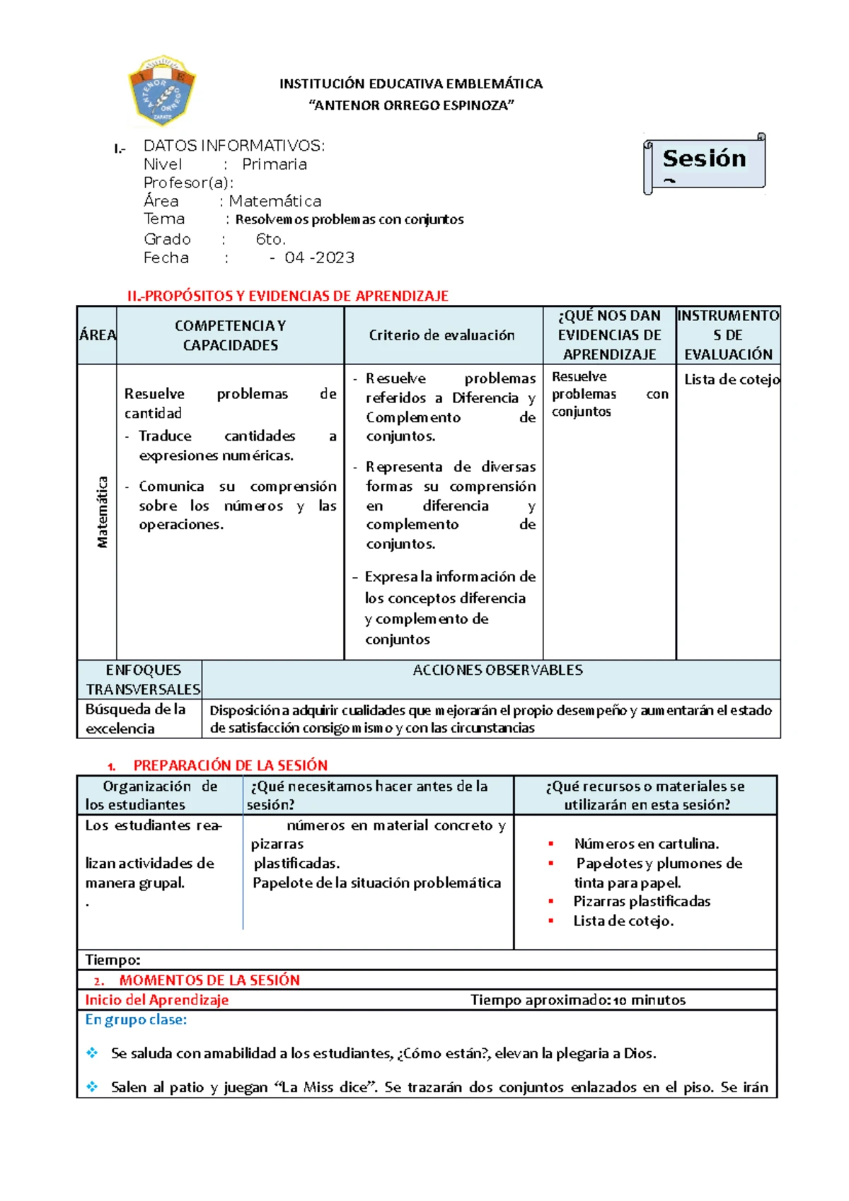 Sesion MATE 210823 NOS Desplazamos EN EL Plano - NOS DESPLAZAMOS EN EL ...