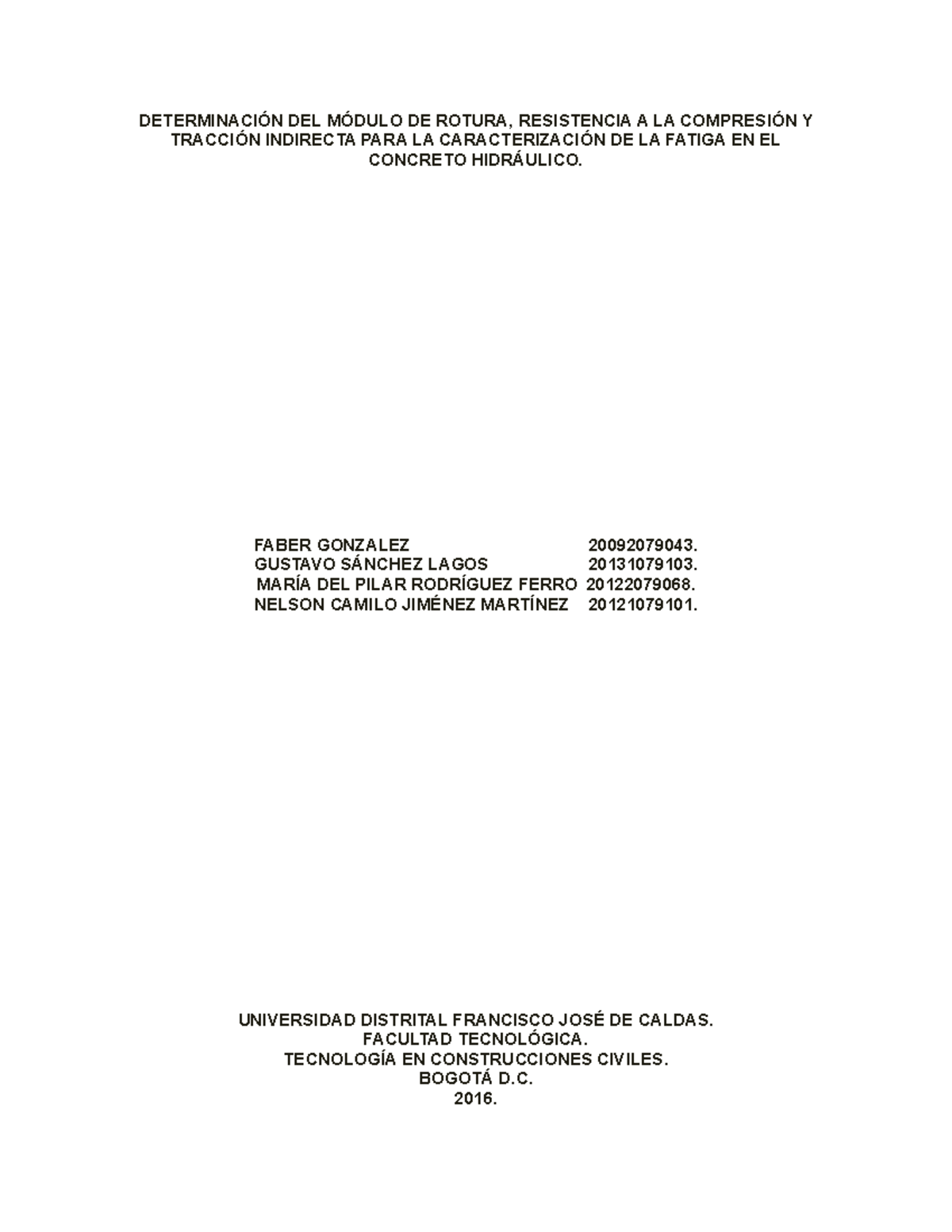Correlaciones de Módulos de Rotura y Resistencia en Concreto Hidráulico ...