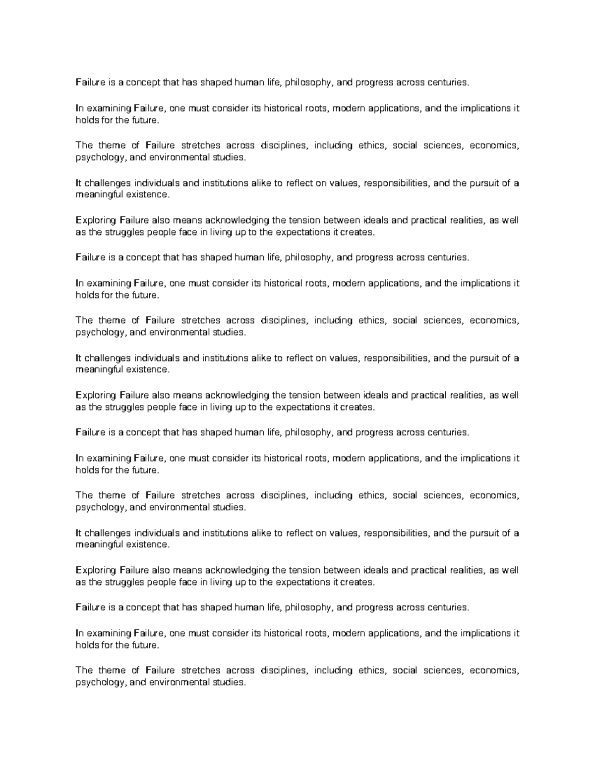 Exploring the Concept of Failure: Historical and Modern Perspectives ...