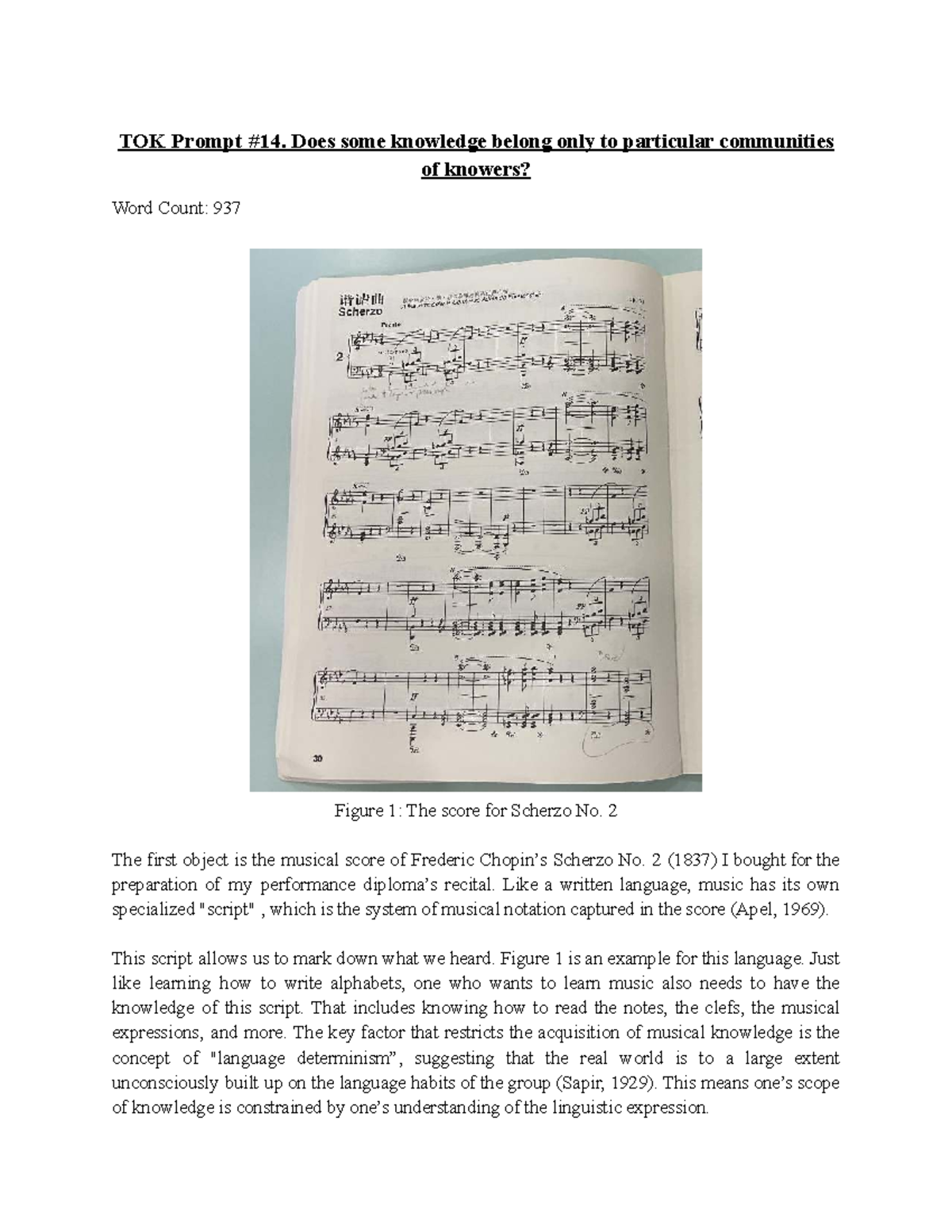 TOK Exhibition Final - Knowledge and Communities of Knowers - Studocu