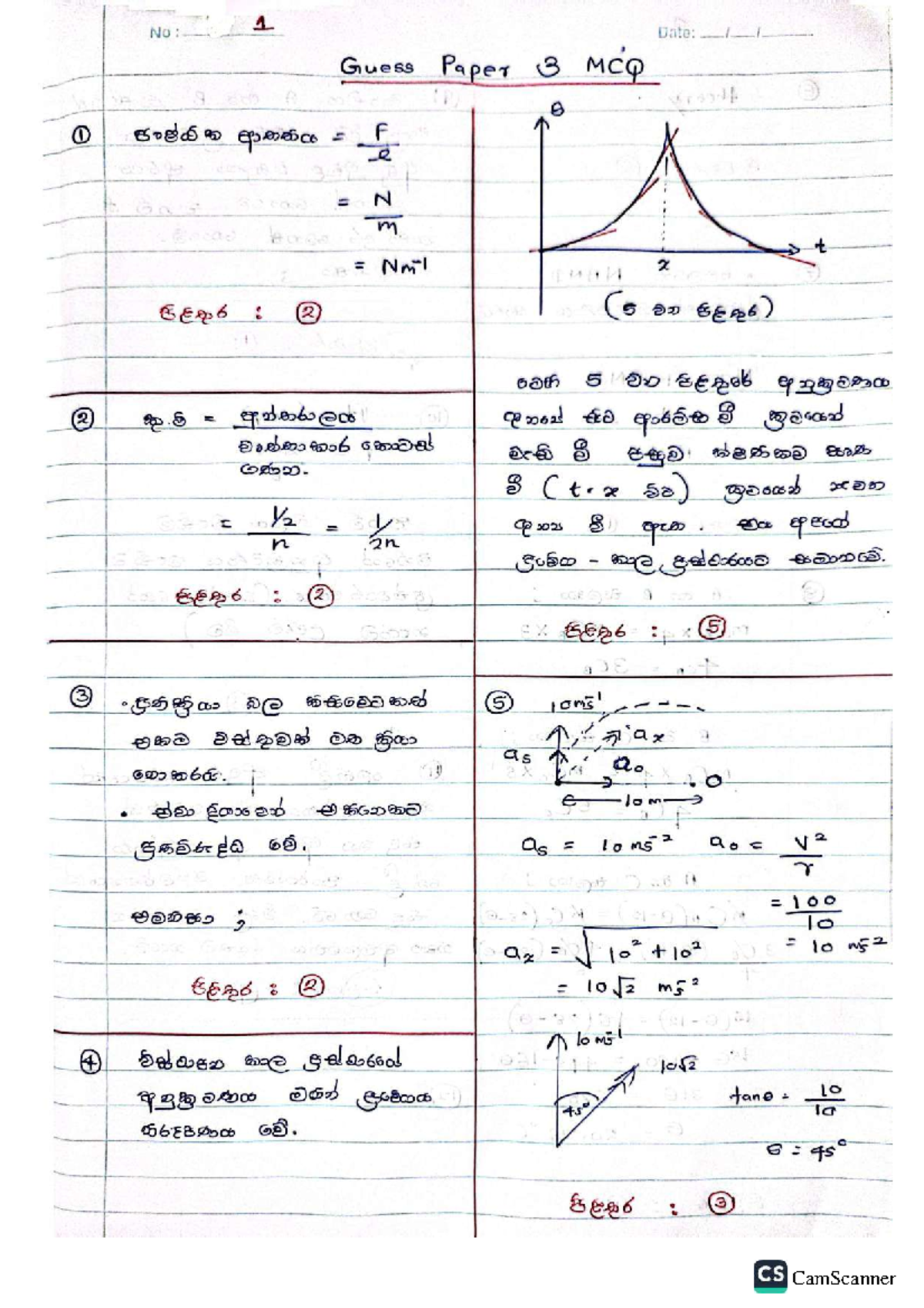 EE26: 2025 Guess Paper 03 MCQ Marking Guide - Studocu