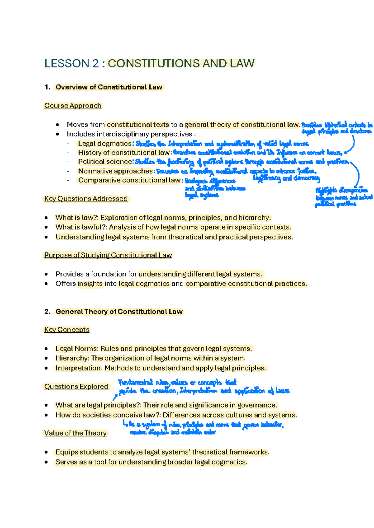 Revision Exam - State & Constitution: An In-Depth Study of ...