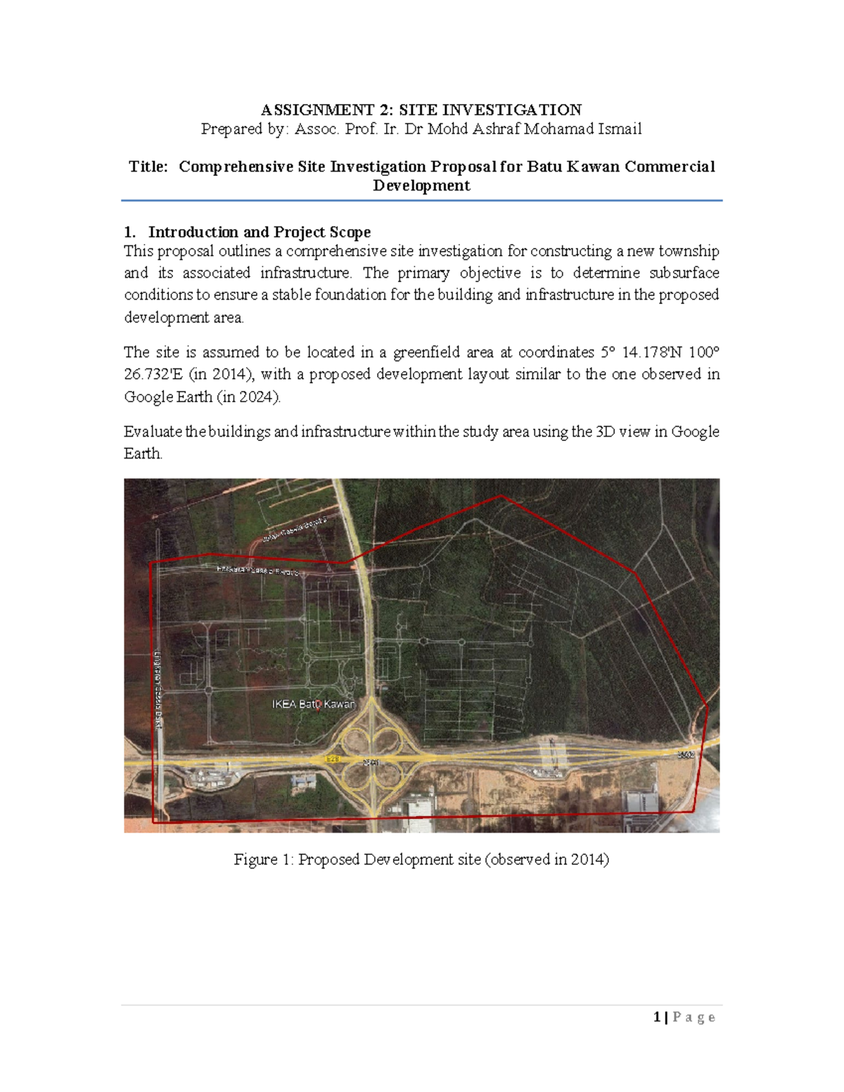 Assg 2 Comprehensive Proposal for Site Investigation - Geotechnical ...