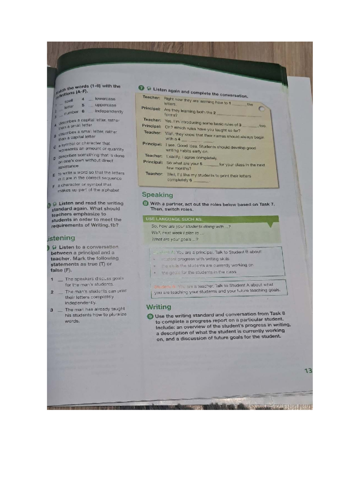 Unit 5 - Kindergarten Writing Skills Progress Report and Goals - Studocu