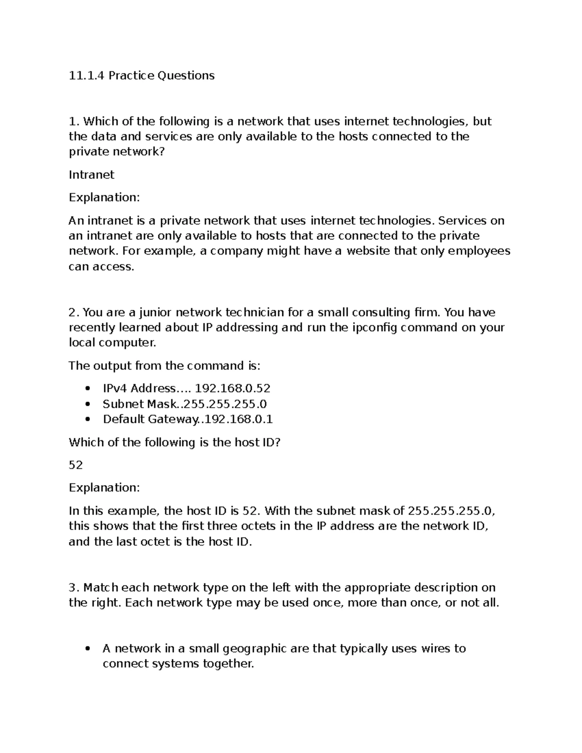 IT 202 13.4 Practice Questions on Printer Troubleshooting - Studocu