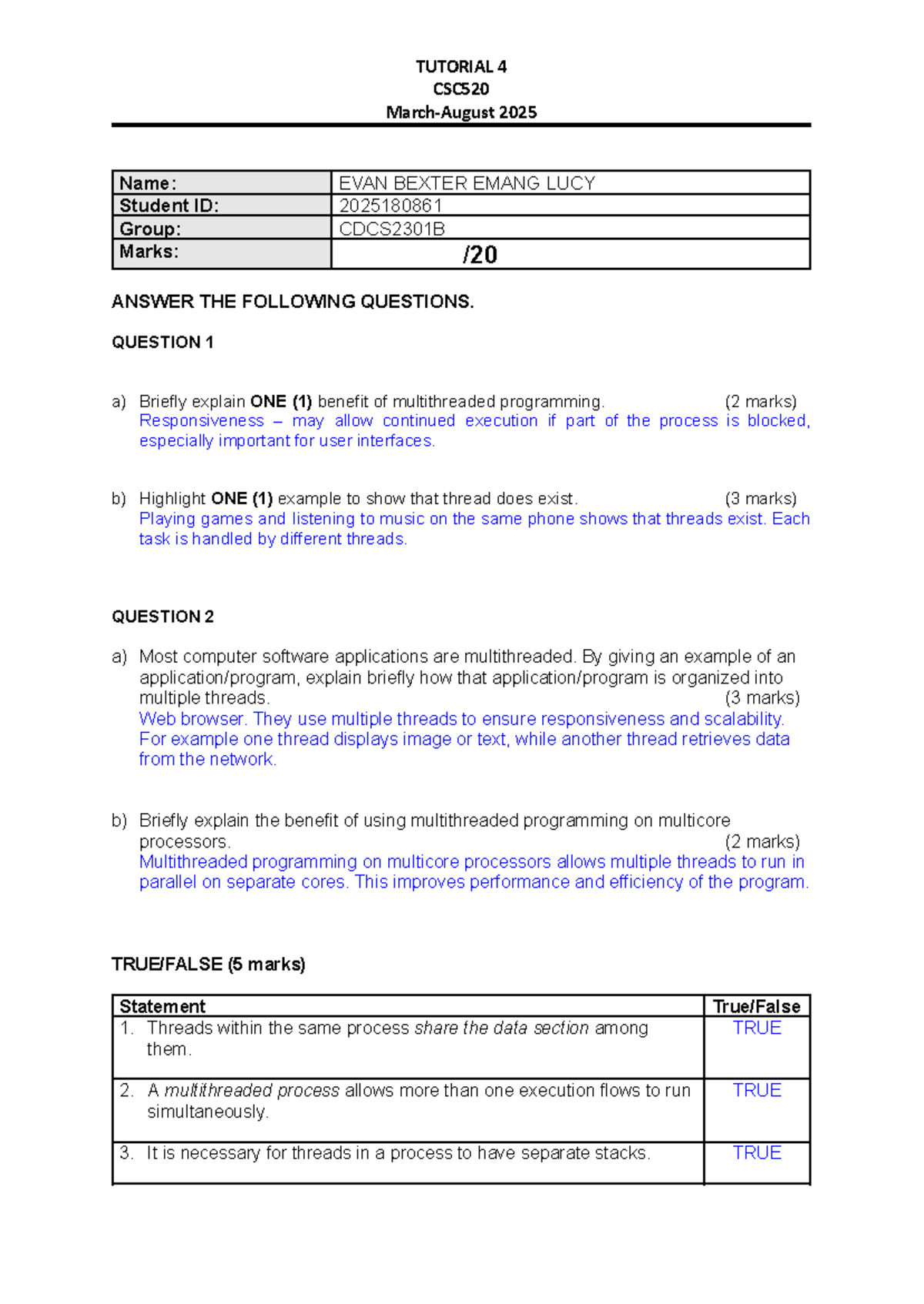 CSC520 Tutorial 4: Benefits and Examples of Multithreaded Programming ...