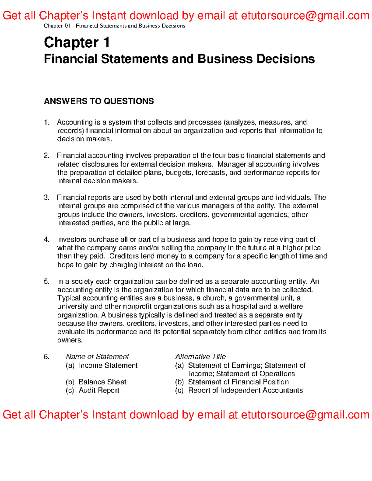 Solutions Manual for Financial Accounting 8th Edition: Ch 01 ...