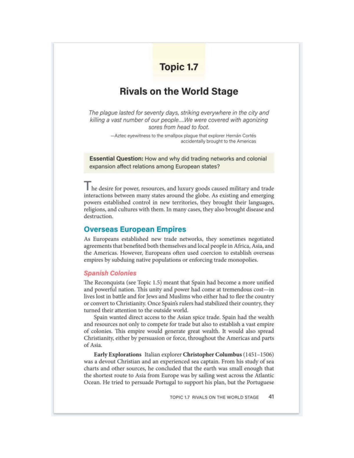 Unit 1 Overview: AMSCO Study Guide on European Rivalries and ...