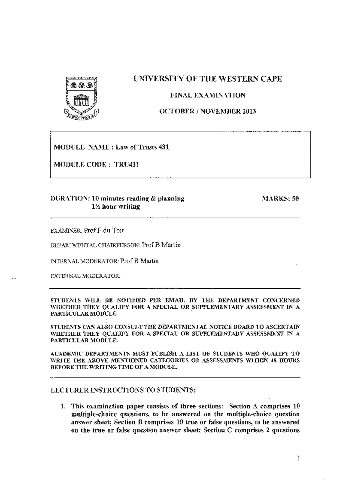 J401 Trust Registration & Amendments Application Form Guide - Studocu