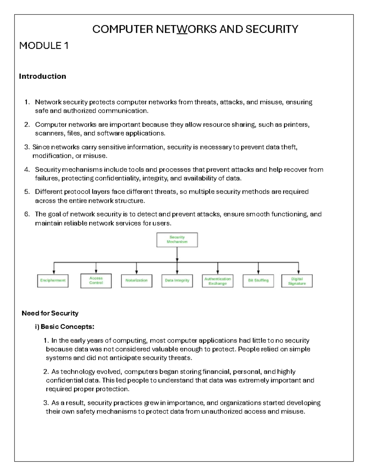 COMP 101: Computer Networks and Security - Module 1 Overview - Studocu
