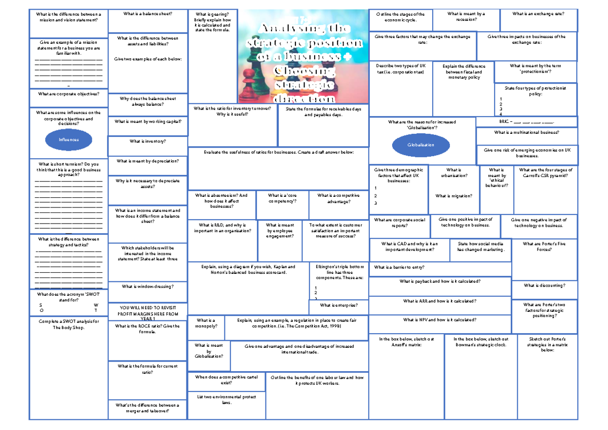 Unit 7 & 8: Key Concepts in Business Strategy and Finance - Studocu