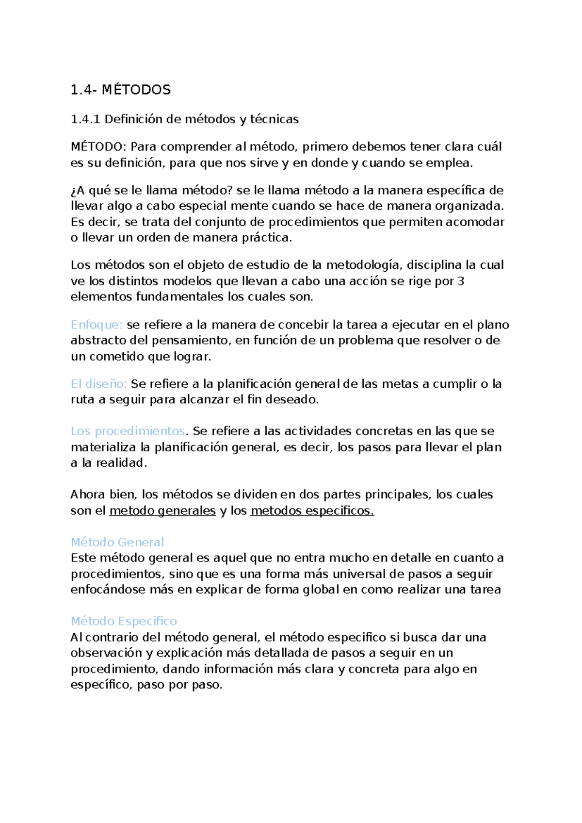 MÉTODOS Y TÉCNICAS: Definición y Aplicaciones en la Práctica - Studocu