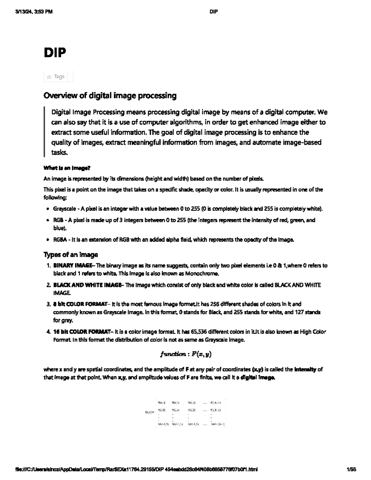 Digital image processing - Computer Network - Studocu