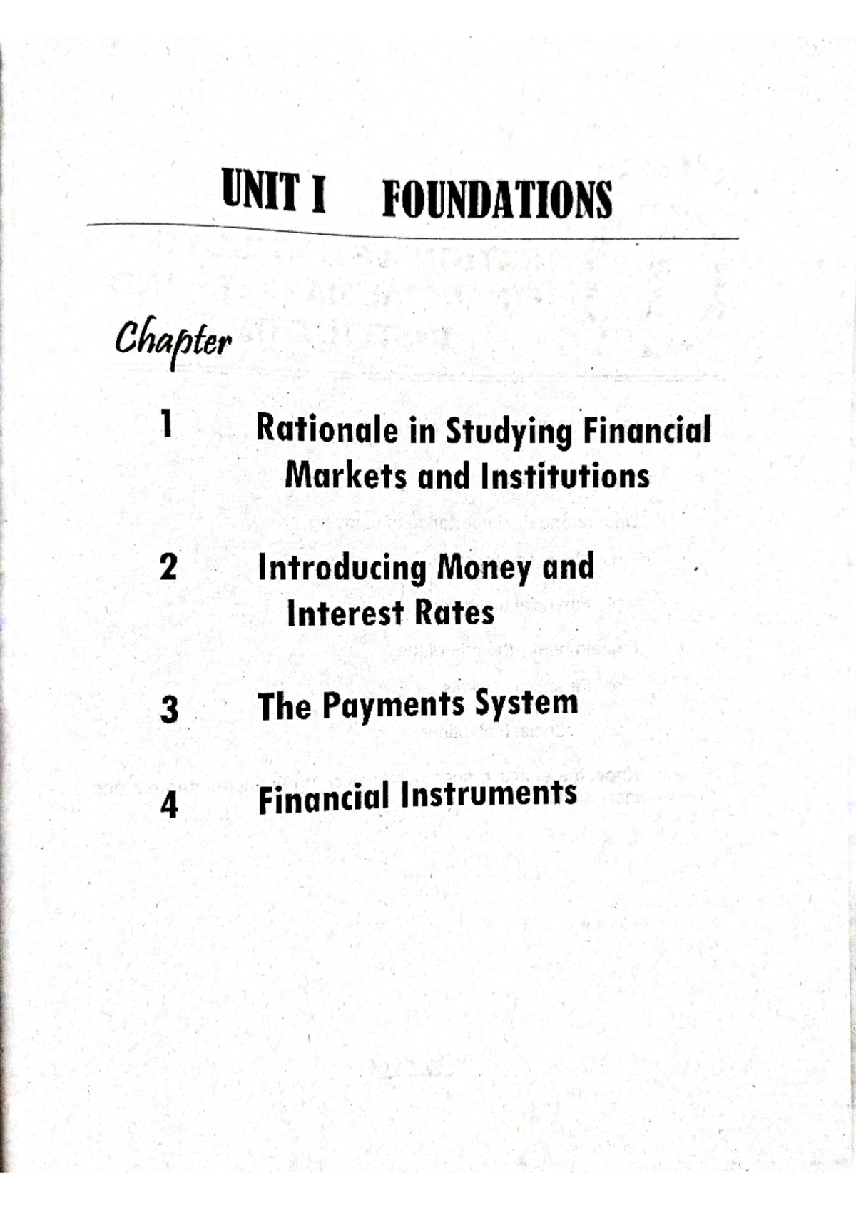 Financial Market AND Institutions - UNIT I - Bs accountancy - Studocu