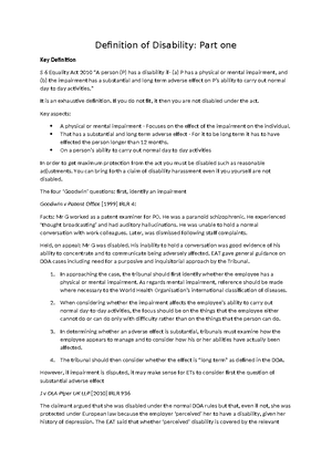 Definition of Disability P3 - He argued he was disabled by grief and ...