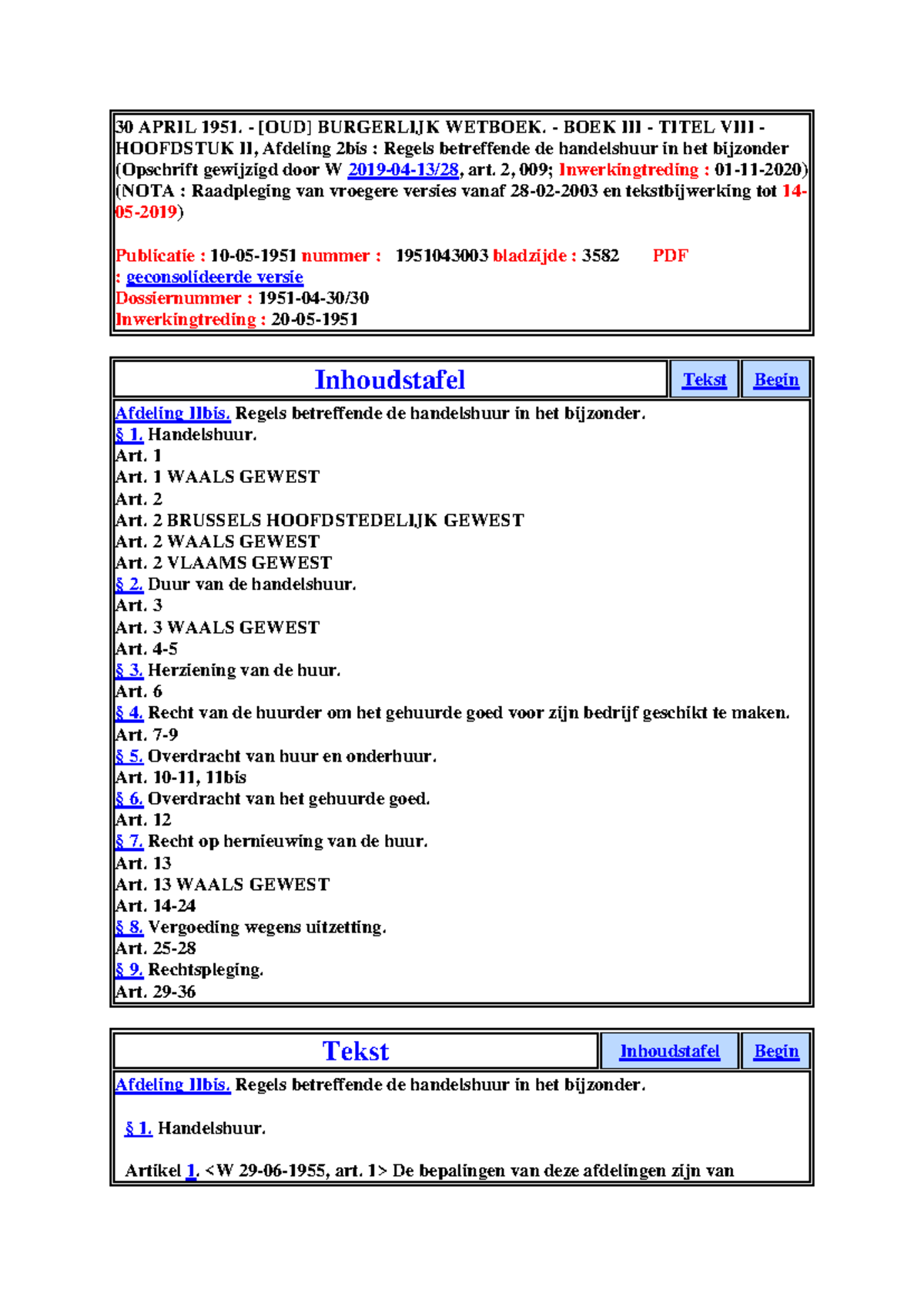 Wettekst Handelshuurreglement 1951 en Wijzigingen 2020 - Studocu