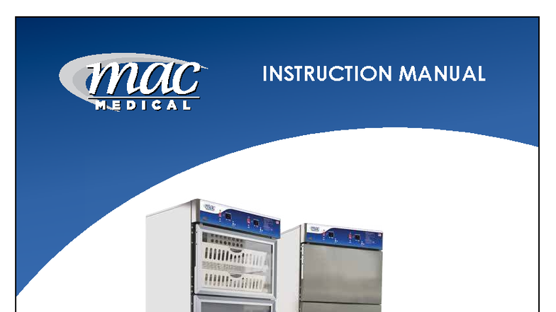 MAC Medical D Series Warming Cabinets Manual: Installation & Operation ...