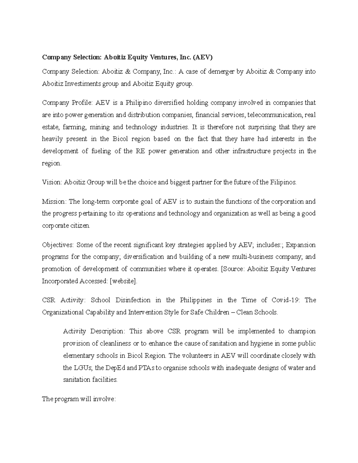 Aboitiz Equity Ventures, Inc. - Company Profile and CSR Initiatives ...