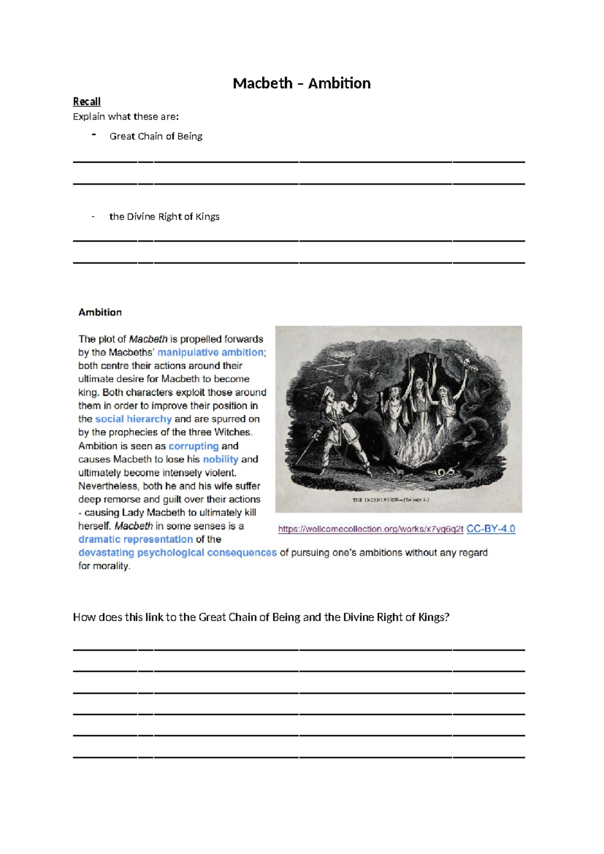 ENG101 Final Exam Revision: Key Themes & Analysis in Macbeth - Studocu