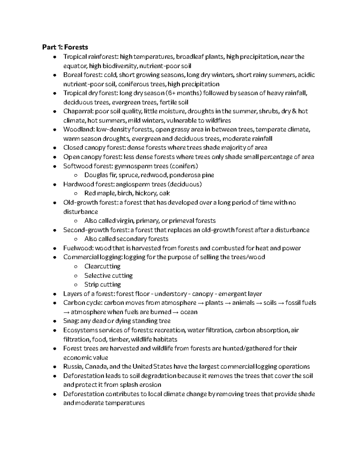 Unit 7 Study Guide: Forests, Mining, and Land Management Principles ...