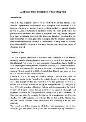 Hathigumpha Inscription of Kharavela - Hathigumpha Inscription of ...