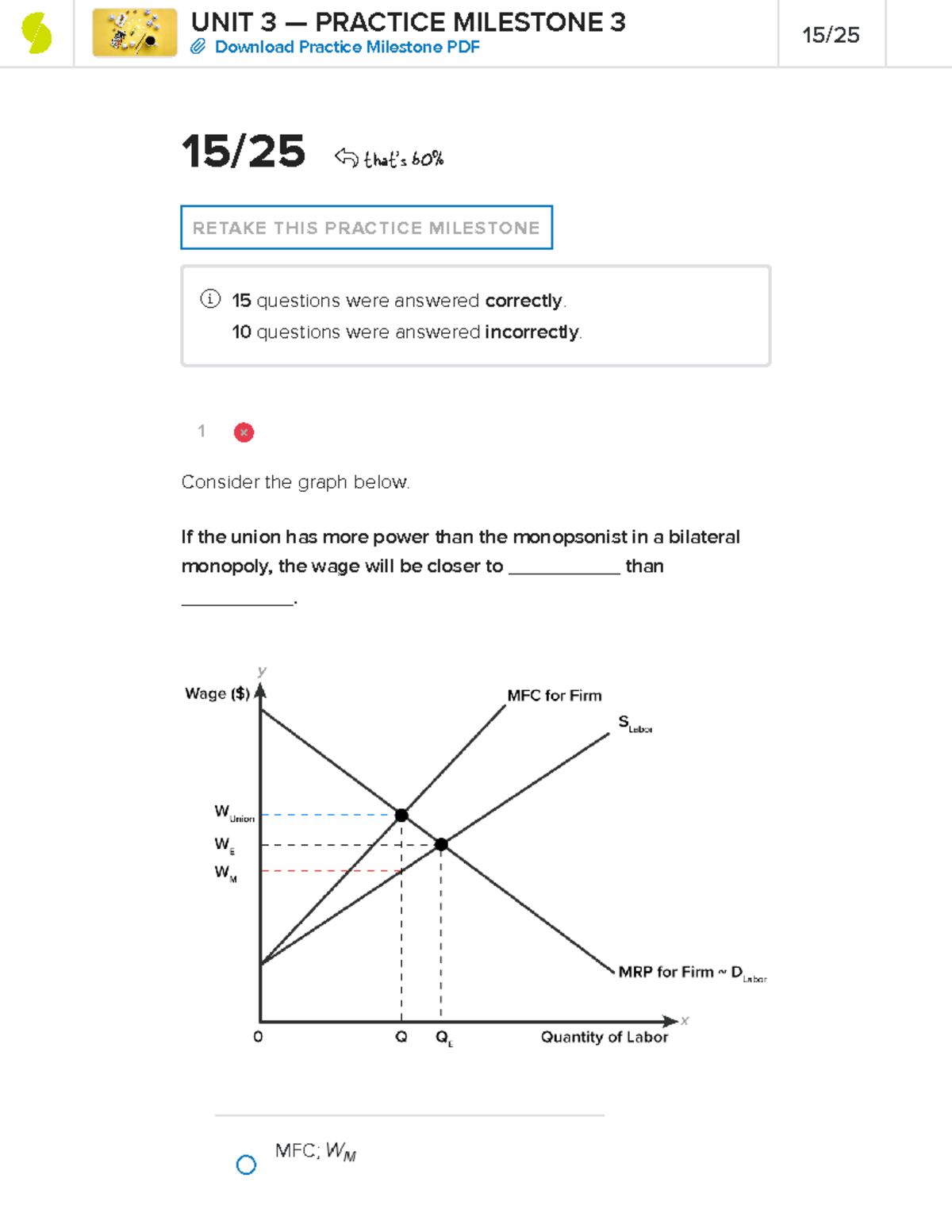 Unit 3 - Practice Milestone: Understanding Market Structures and Labor ...