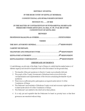 The Mutunga Rules and Practice Directions - In Kenya, the Constitution ...
