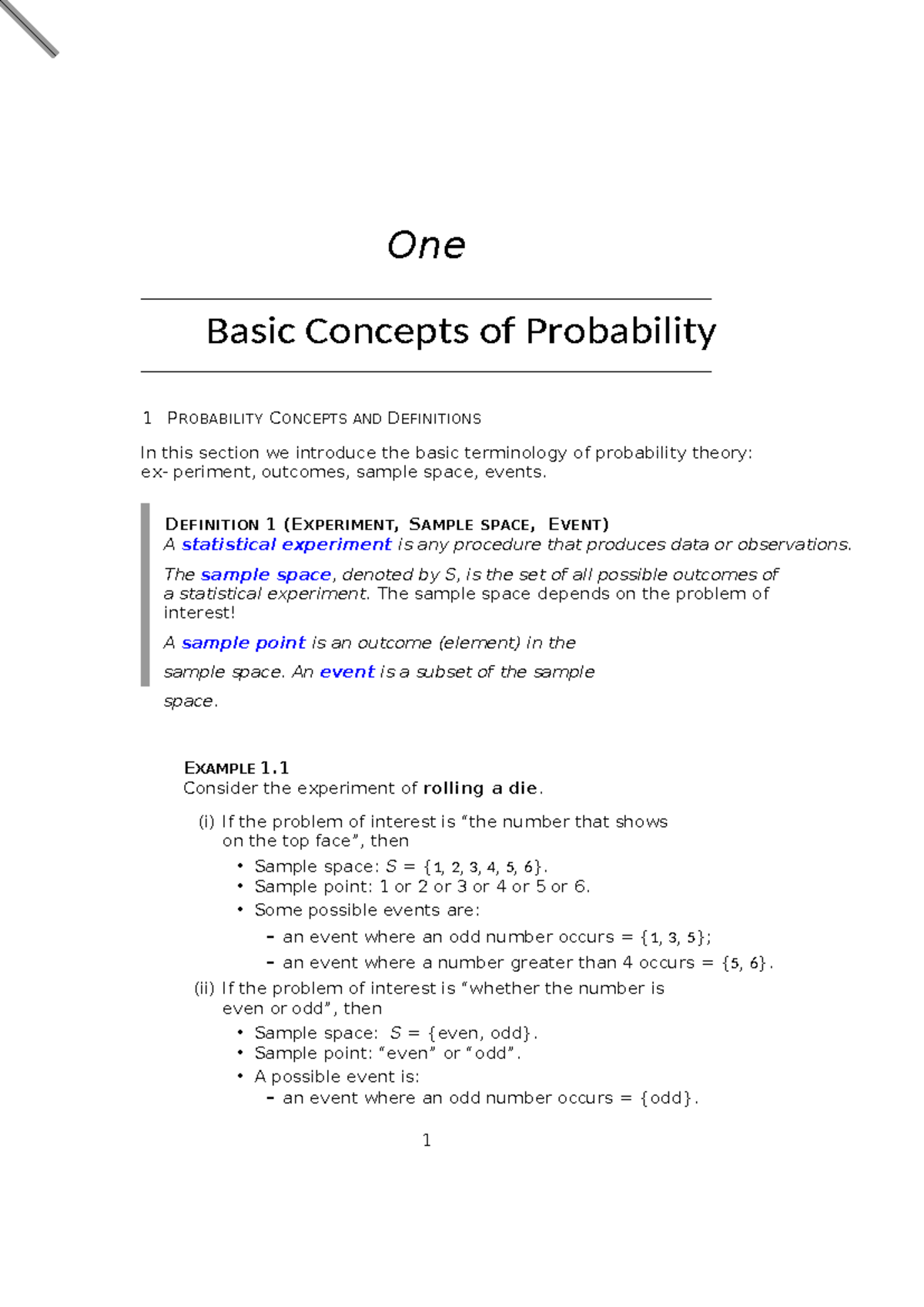 Basic Concepts of Probability - Course Code: BIN 2 Notes - Studocu