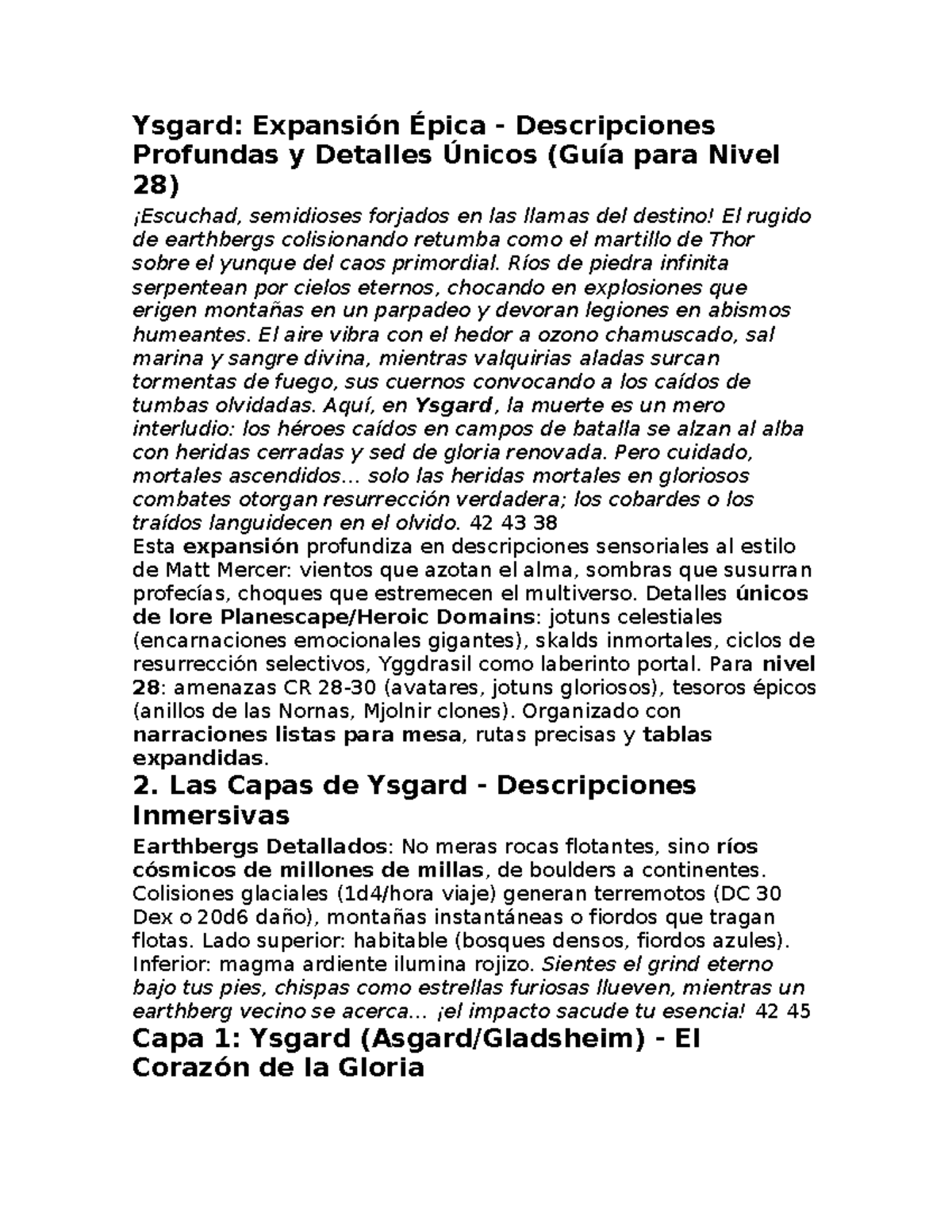 Ysgard: Guía Épica para Nivel 28 - Descripciones y Detalles Únicos ...
