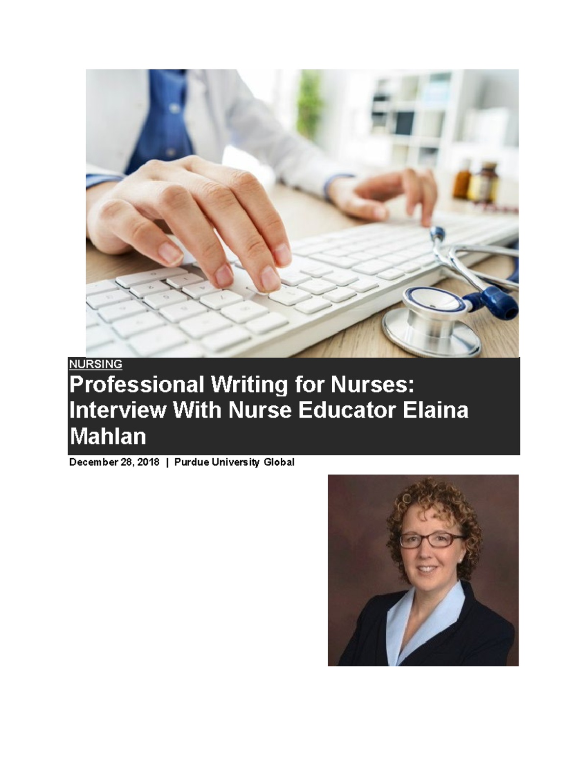 Professional Writing in Nursing: Insights from Elaina Mahlan (NURS ...
