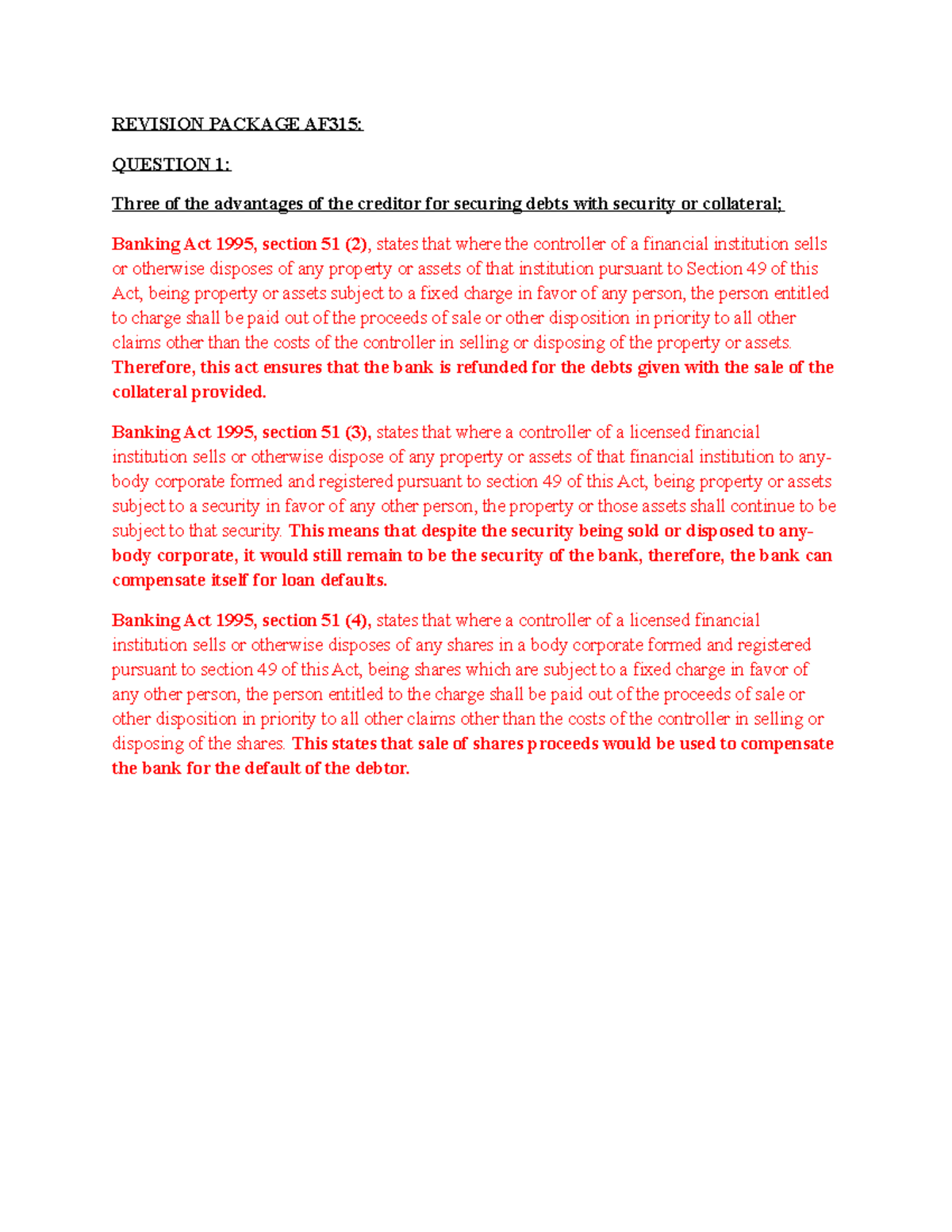 Revision Package AF315: Key Solutions and Legal Insights - Studocu