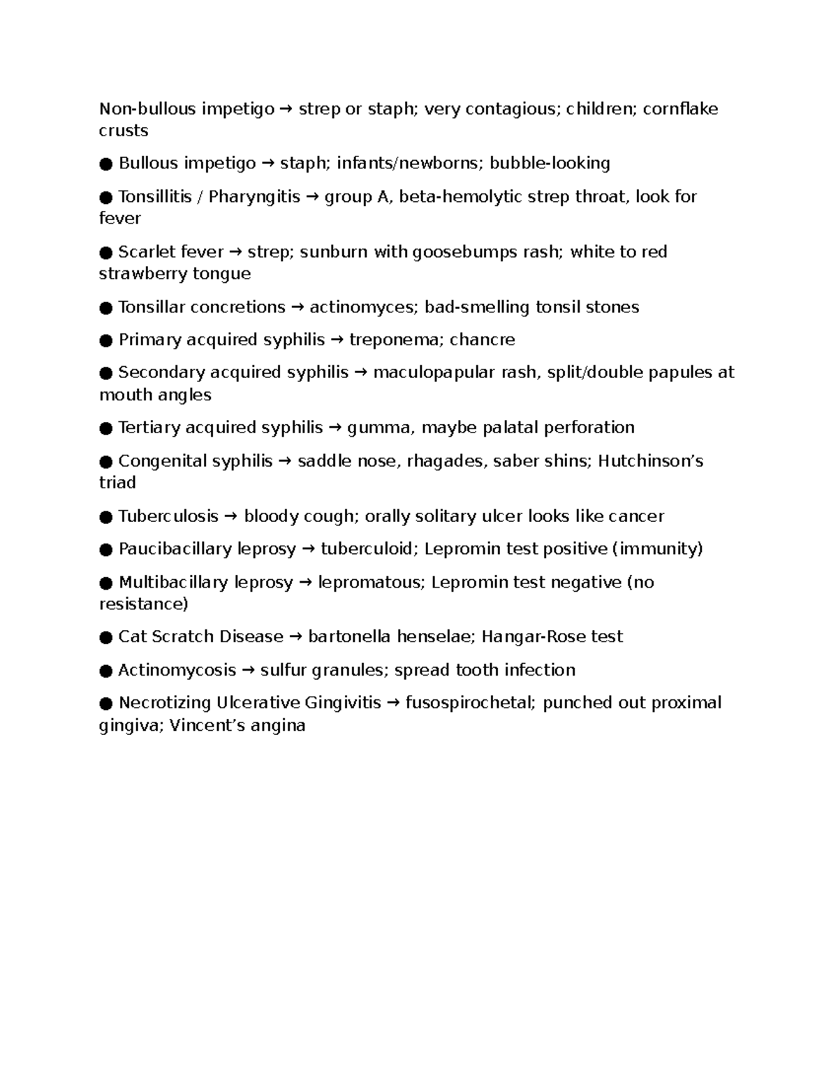 Pathology Notes on Infectious Diseases and Conditions - Non-bullous ...
