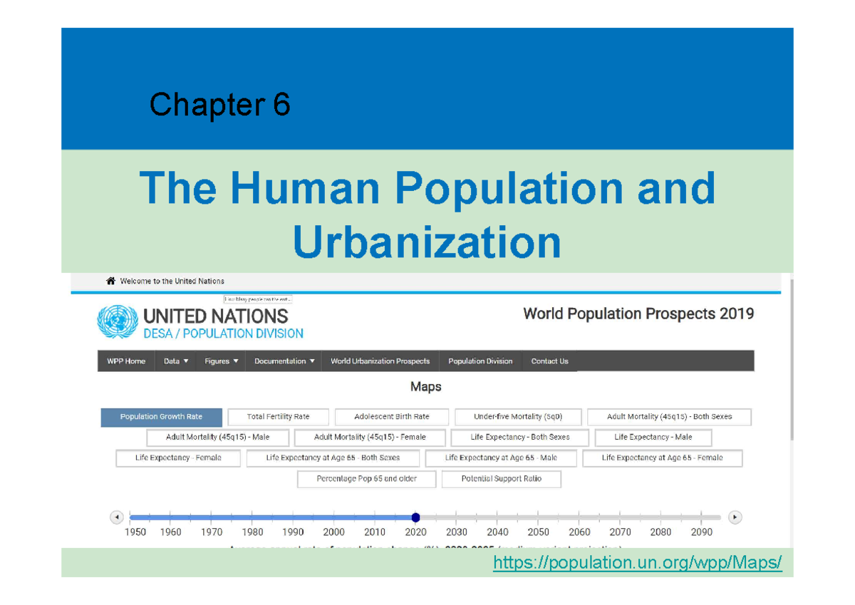 Chapter 6 Lecture Notes: Human Population Growth & Urbanization - Studocu