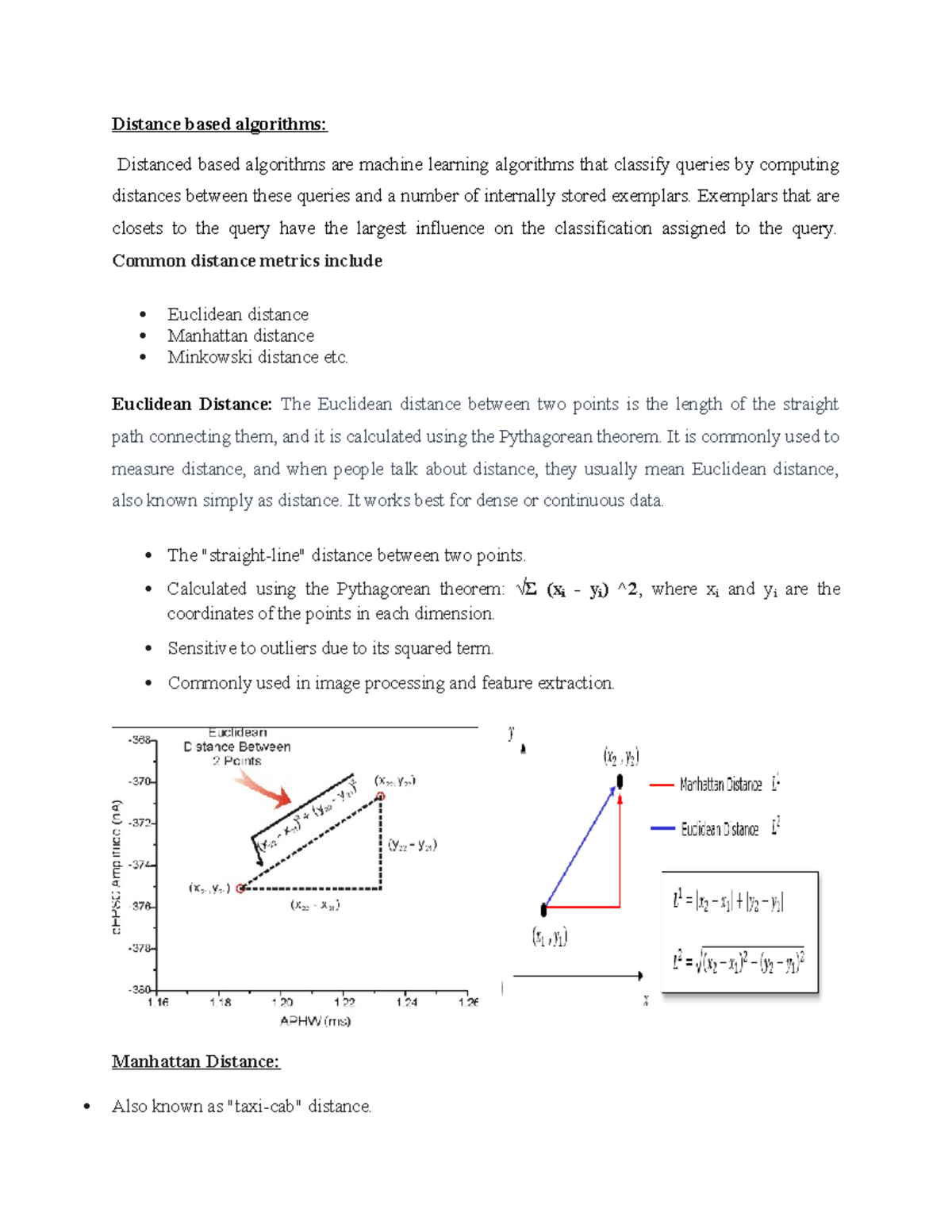 Distance-Based Learning Algorithms: KNN, DBSCAN, and GMM Overview - Studocu