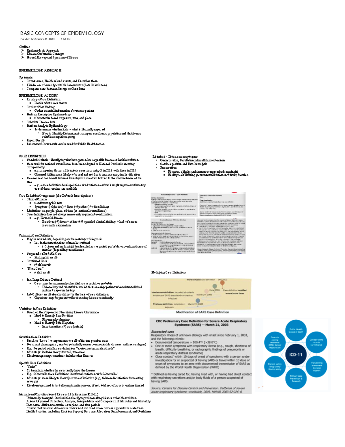 BASIC CONCEPTS OF EPIDEMIOLOGY: Key Principles and Definitions - Studocu