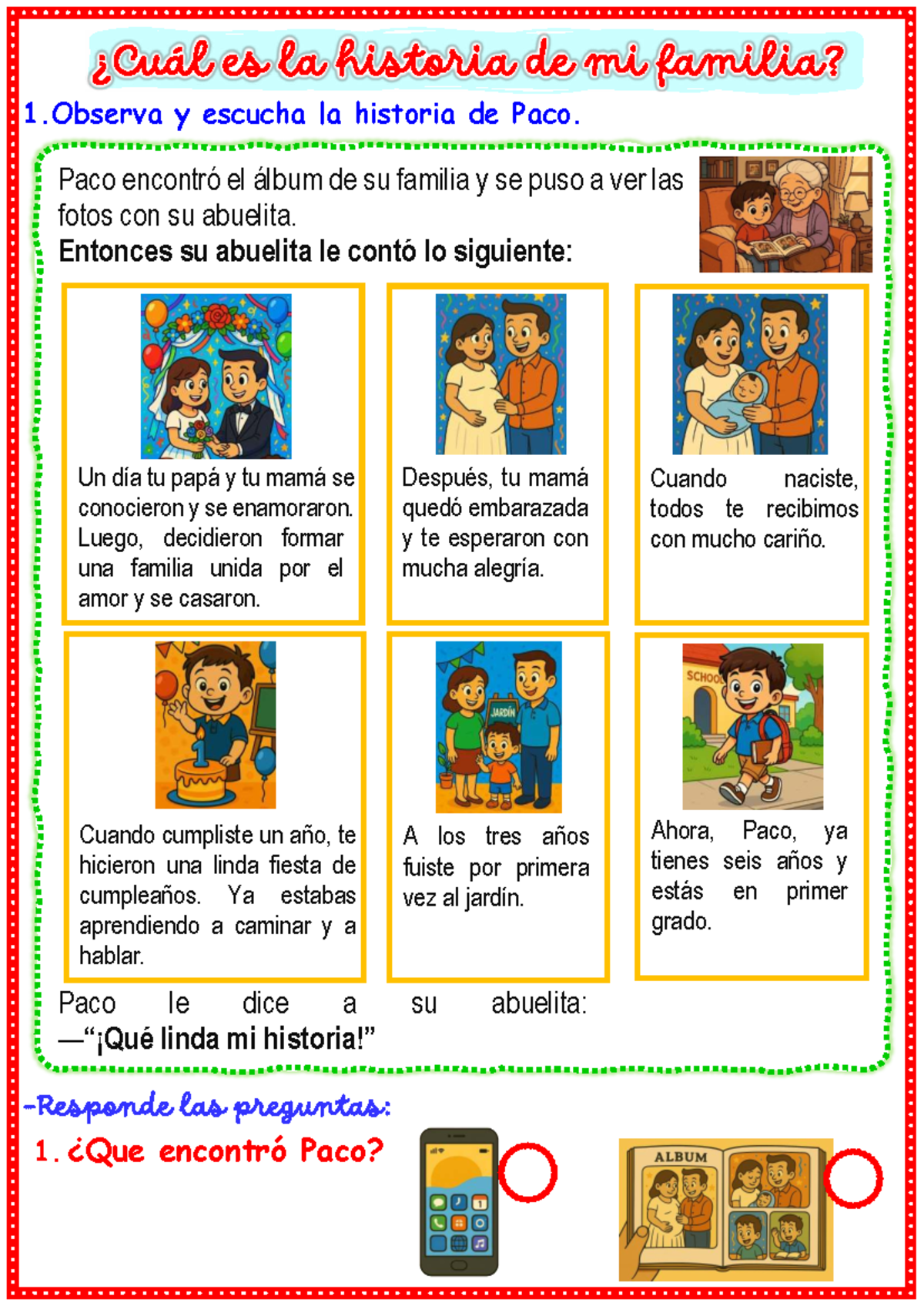 Ficha CUÀL ES MI Historia Familiar - Maestra Janet - Primer Grado - Studocu