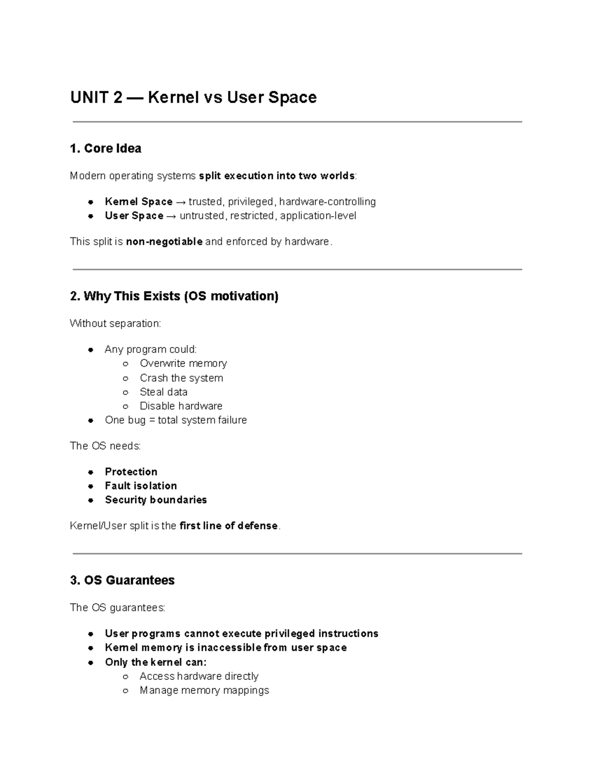 CMPE202 - Operating Systems: Kernel vs User Space Overview - Studocu