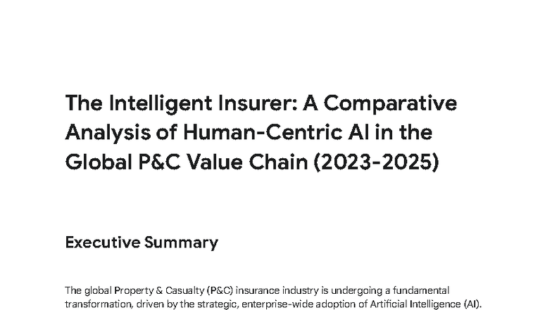 P&C 2023: AI Adoption in Insurance Value Chain Analysis - Studocu