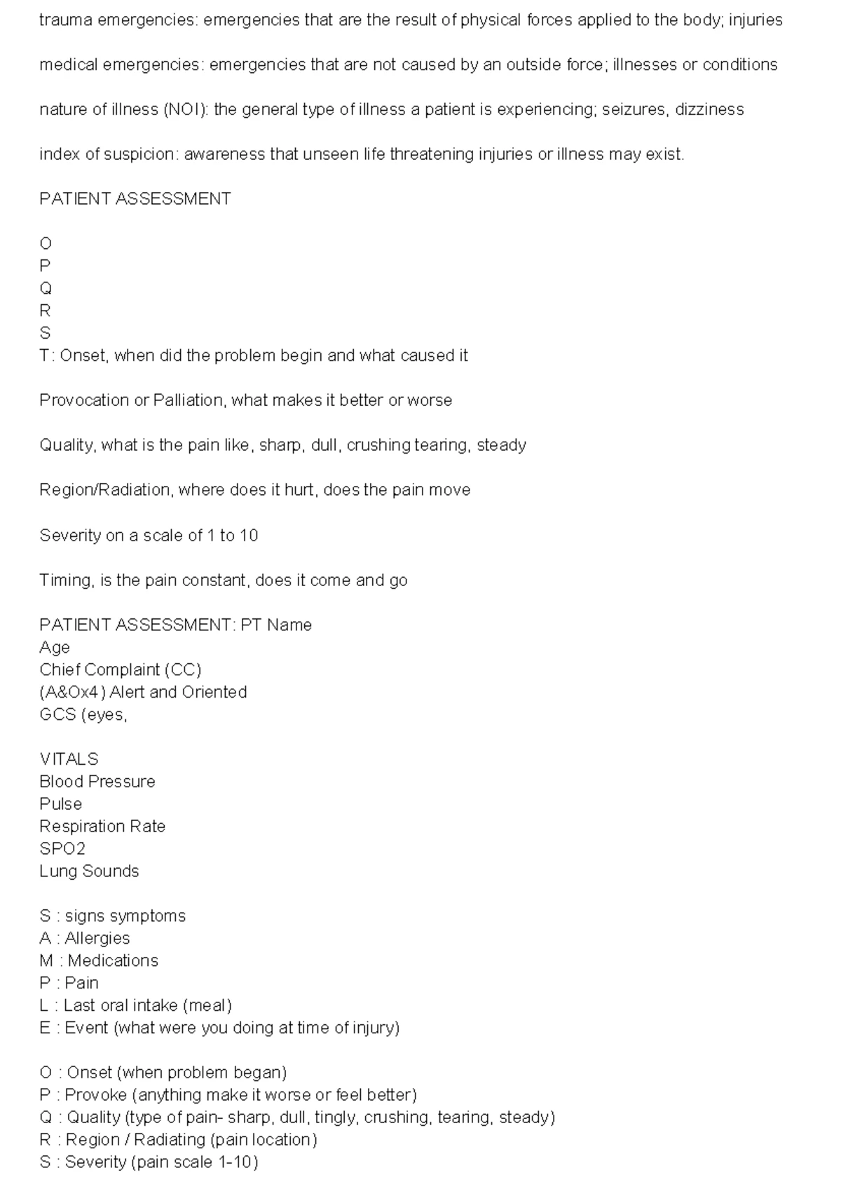 AEMT Chapter Key Terms and Medical Terminology Overview - Studocu