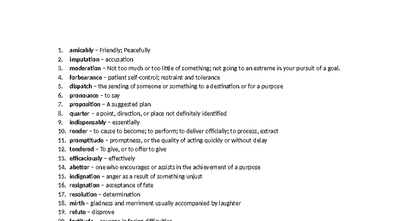 AP Lang - Q1 and Q2 Vocabulary List and Definitions - Studocu