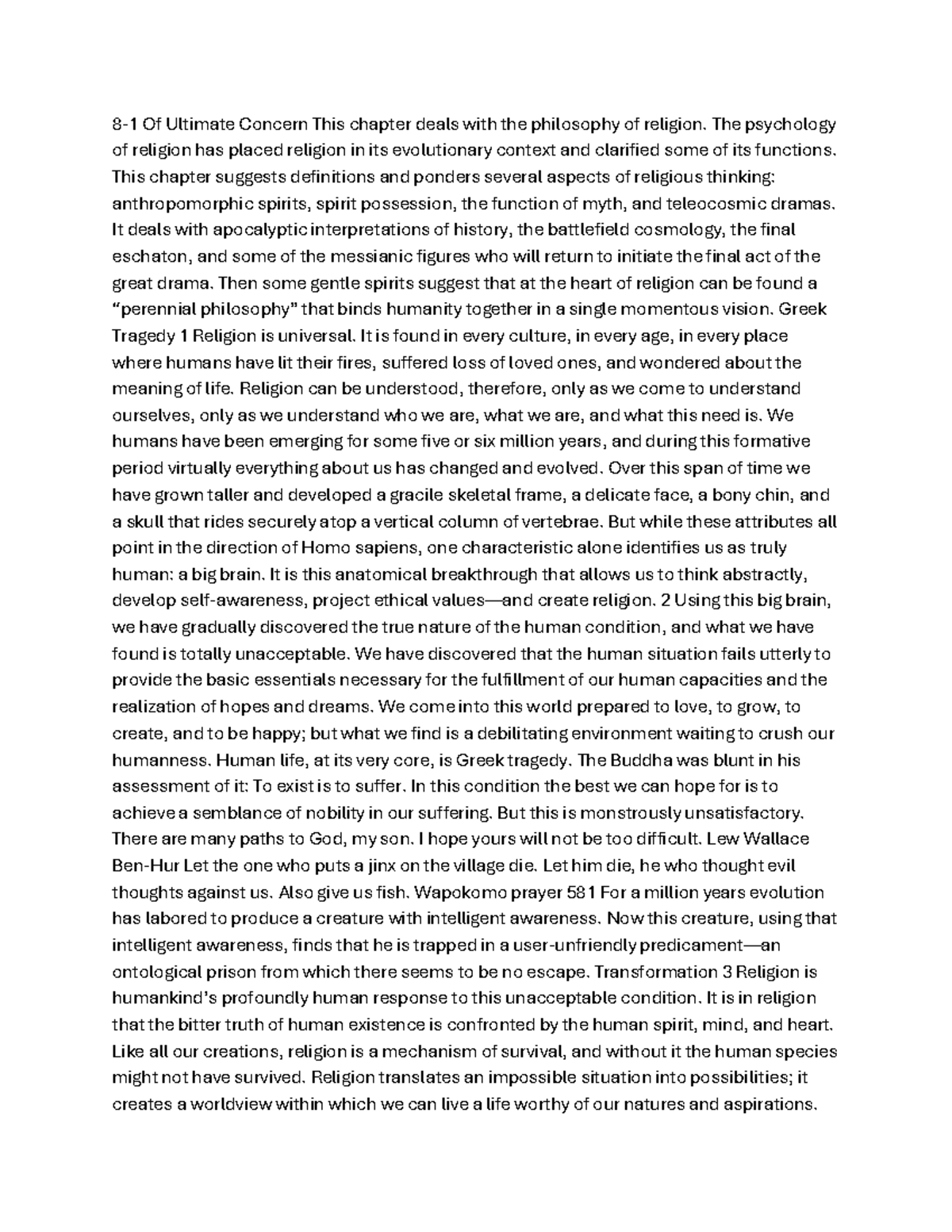 Philosophy of Religion: Insights on Human Existence (REL 101) - Studocu