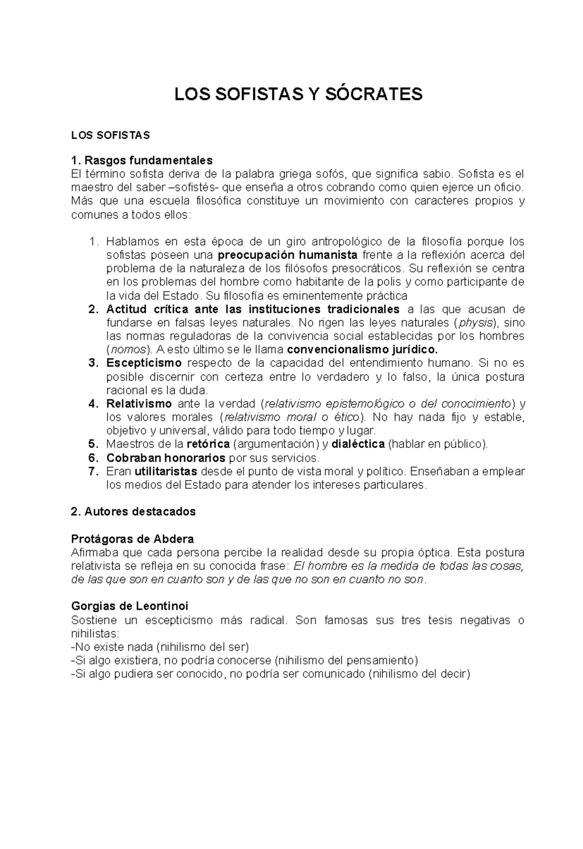 LOS SOFISTAS Y SÓCRATES: ANÁLISIS FILOSÓFICO Y CRÍTICO - Studocu