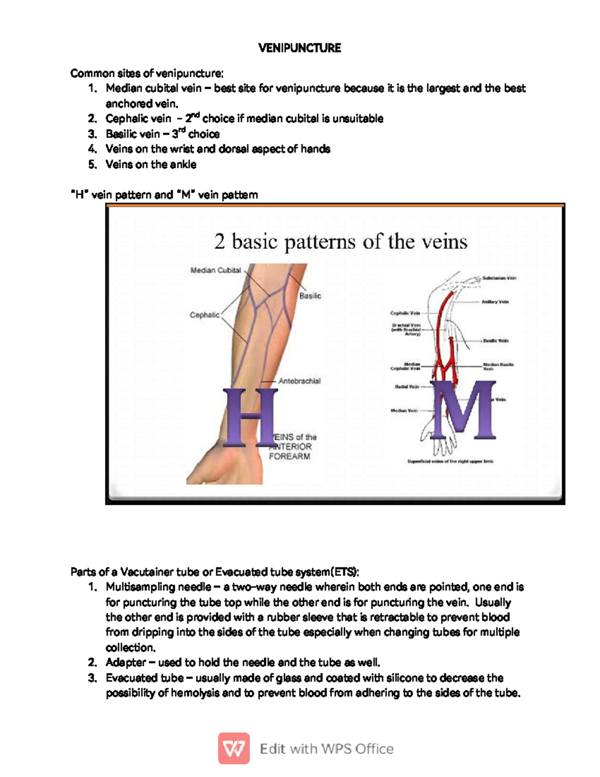Venipuncture techniques and equipment overview for clinical practice - Studocu