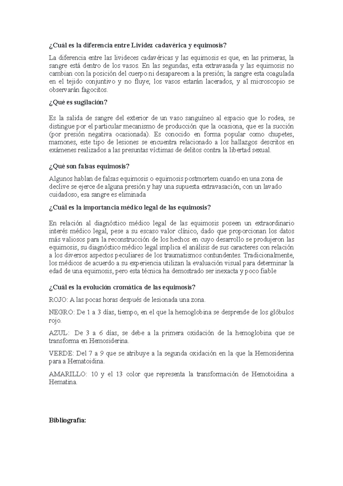 Diferencias entre Lividez Cadavérica y Equimosis: Análisis Médico-legal ...